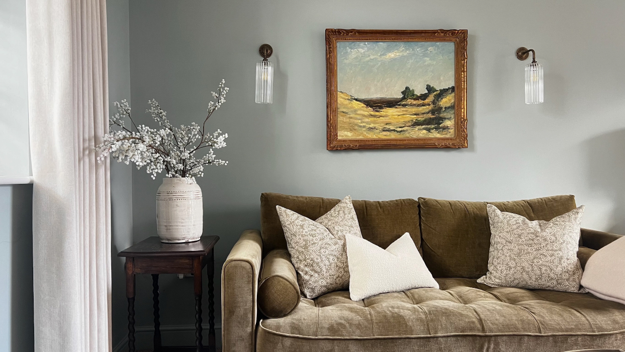 empty wall behind couch ideas